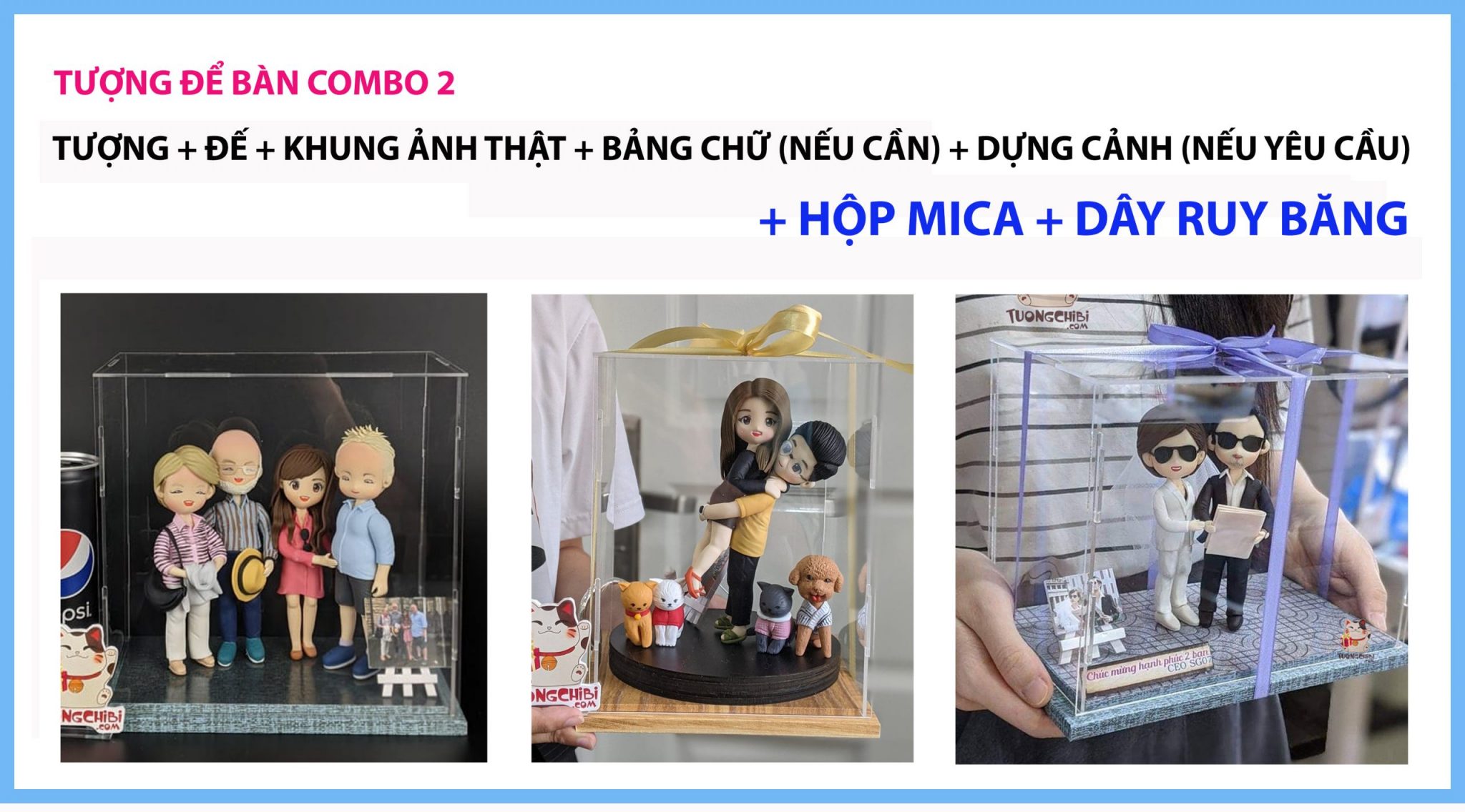 Tượng chibi đất sét - Bảng giá nặn tượng theo yêu cầu - Quà sinh nhật