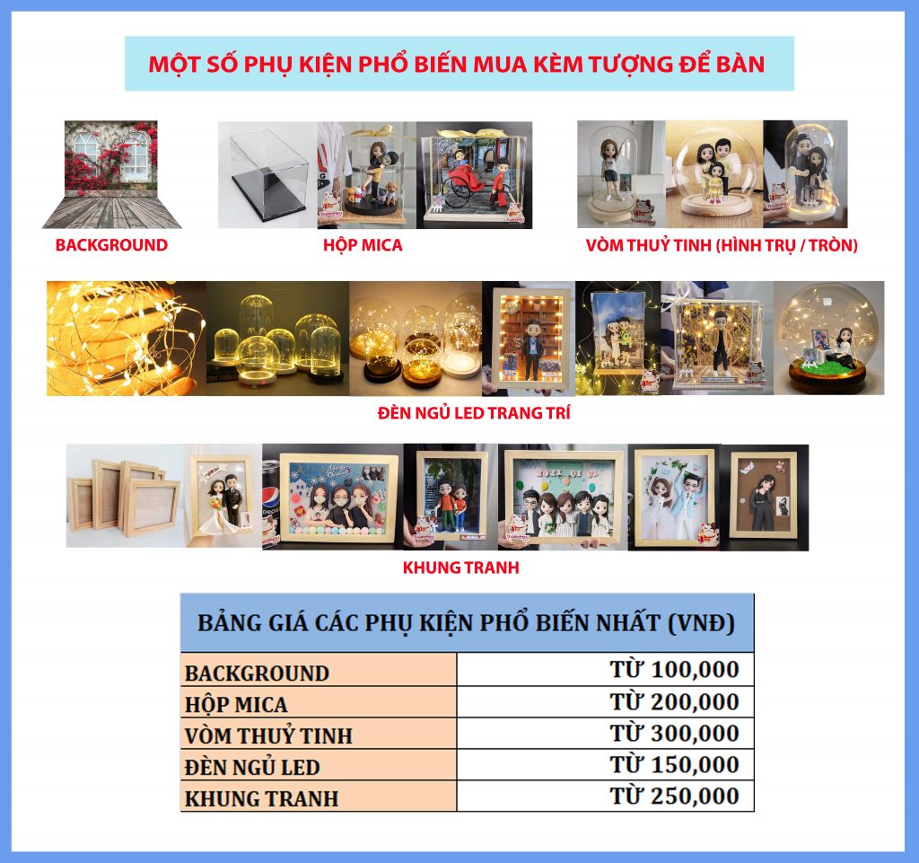 Tượng chibi đất sét - Bảng giá nặn tượng theo yêu cầu - Quà sinh nhật